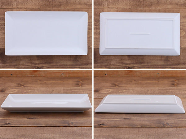 LAPIS 11" White Rectangular Plate – Zen Table Japan