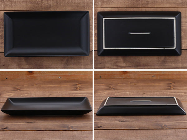 LAPIS 11" Black Rectangular Plate – Zen Table Japan